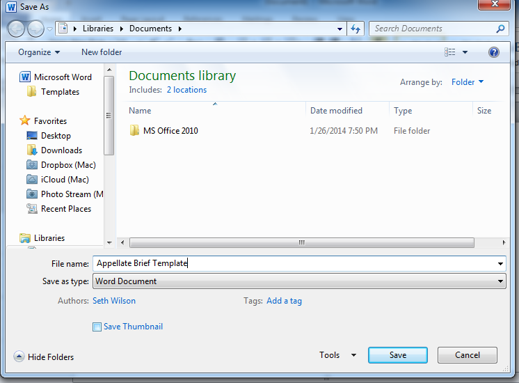 T3:10 | Create an Appellate Brief Template in Microsoft Word ...